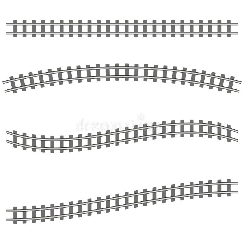 Abstract Railway Elements. Top View. Vector Illustration Stock Vector ...