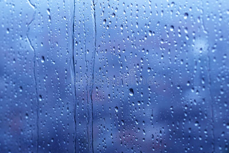 Abstract Rain Drop on Glass Windows in Colour Stock Image - Image of ...