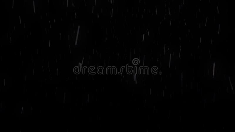Abstract Rain Drops Falling Down on Black Background, Seamless Loop ...