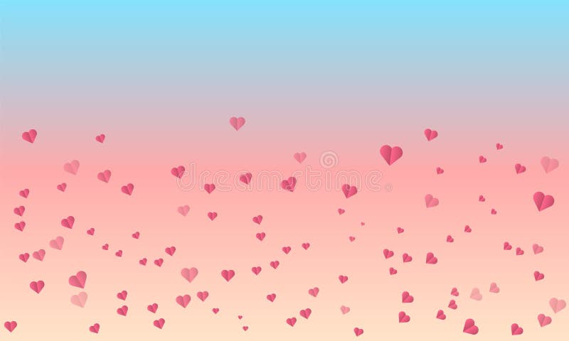 Abstract Rain of Pink Hearts Stock Vector - Illustration of abstract ...