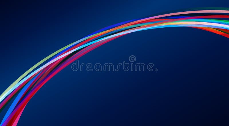 Color Arc on a Dark Blue Background. Vector Stock Vector - Illustration ...