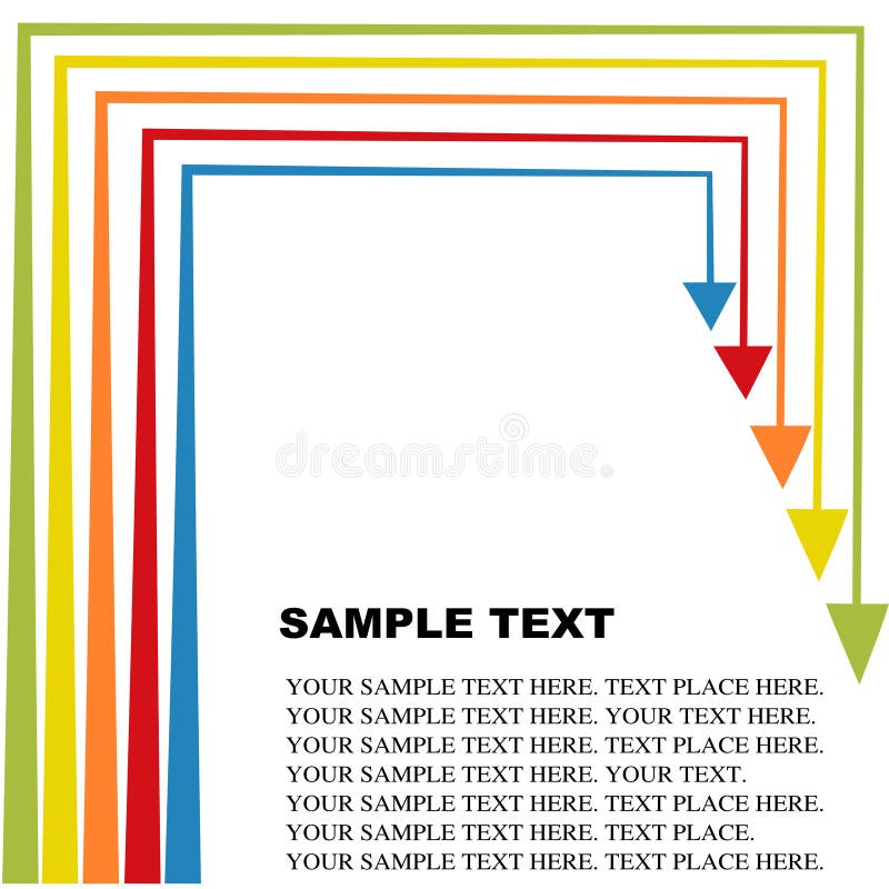 Abstract Rainbow Arrow Line Stock Vector - Illustration of pointer ...