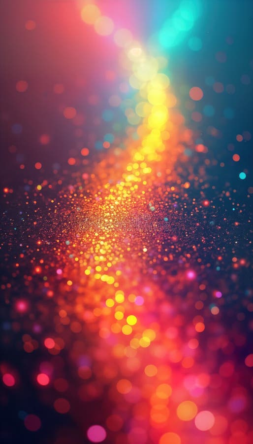Abstract Rainbow Background with Colorful Particles. Graphic Texture ...