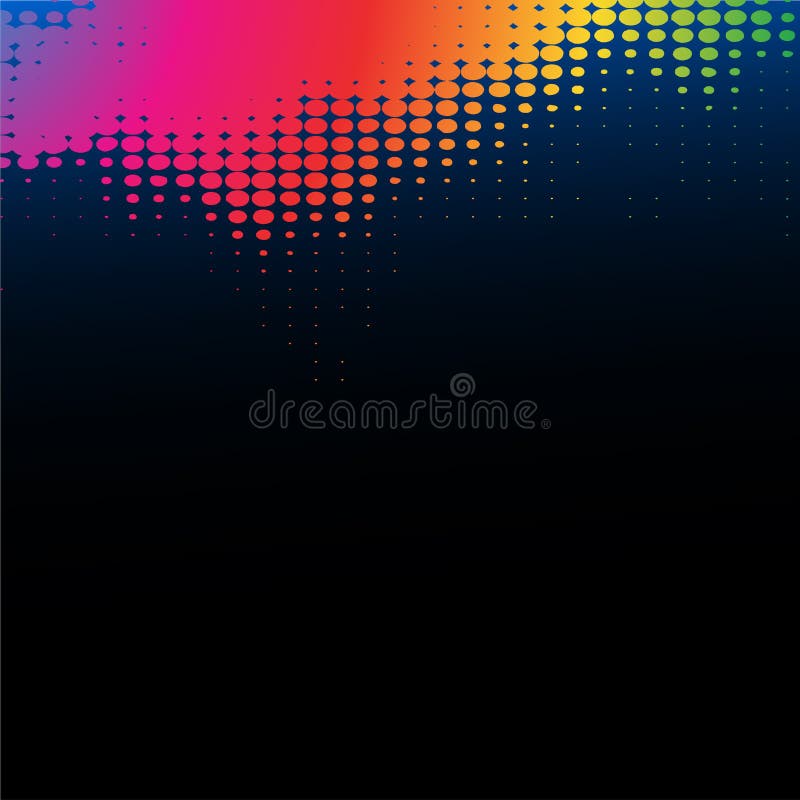 Abstract Rainbow On A Black Background Stock Vector - Illustration of ...
