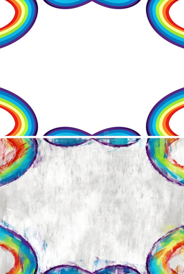Abstract Rainbow Border Frame Stock Illustration - Illustration of ...