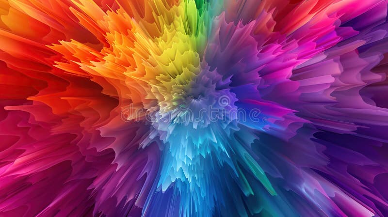 Abstract Rainbow Burst stock illustration. Illustration of gradient ...