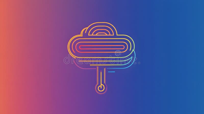 Abstract Rainbow Cloud Computing Data Server Icon Good Resolution Stock ...