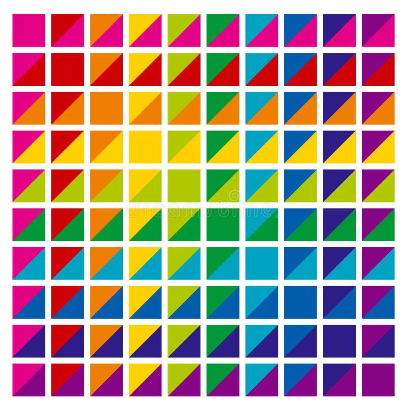 Abstract Rainbow Color Palette Combination in Triangle Shapes. V Stock ...