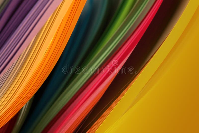 Abstract Rainbow Color Strip Wave Paper Background Stock Image - Image ...