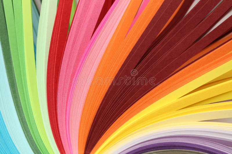 Abstract Rainbow Color Strip Wave Paper Horizontal Background Stock ...