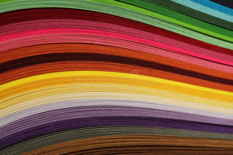 Abstract Rainbow Color Strip Wave Paper Horizontal Background Stock ...