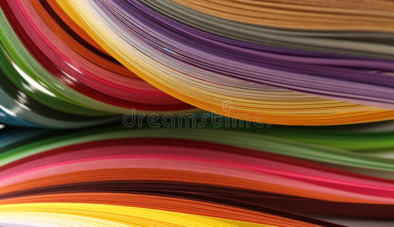Abstract Rainbow Color Strip Wave Paper Horizontal Background Stock ...