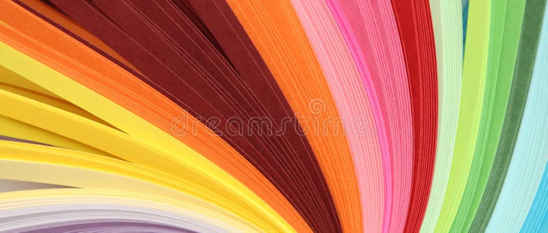 Abstract Rainbow Color Strip Wave Paper Horizontal Background Stock ...