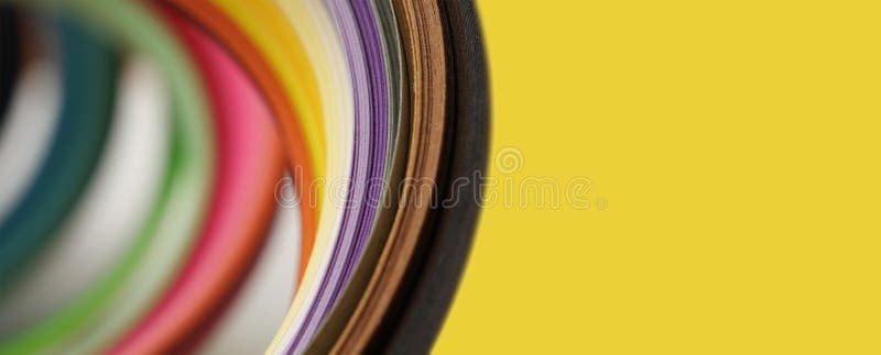 Abstract Rainbow Color Strip Wave Paper Long Horizontal Background ...