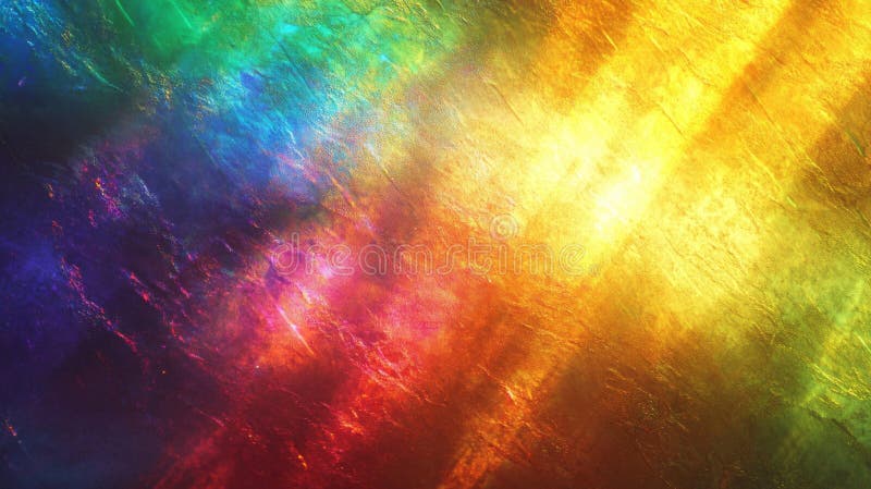 Abstract Rainbow-Colored Texture with Glowing Light Stock Illustration ...