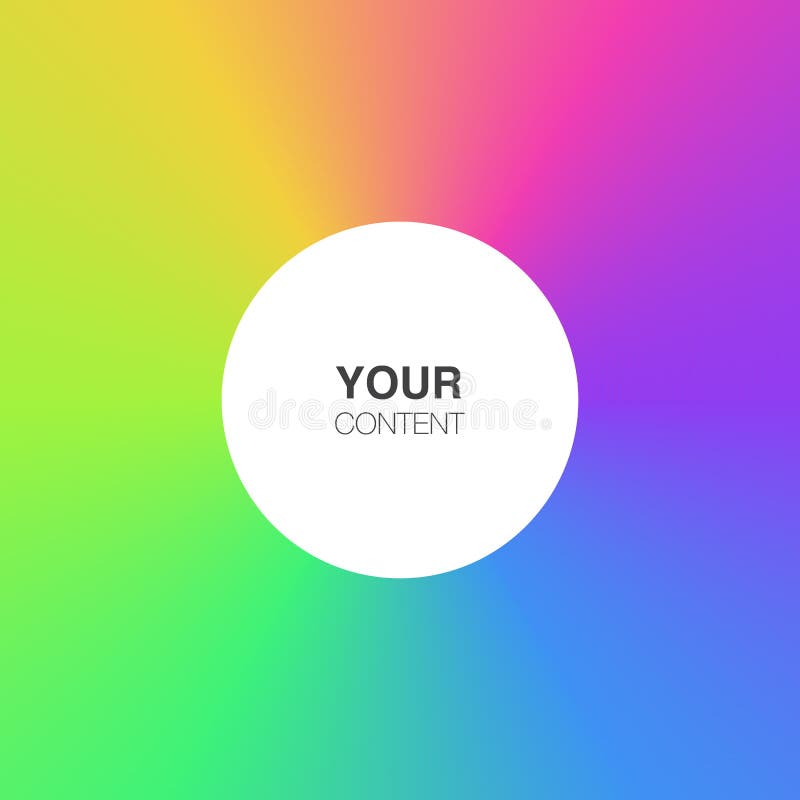Abstract Rainbow Colors Background with White Circle Text Box Stock ...