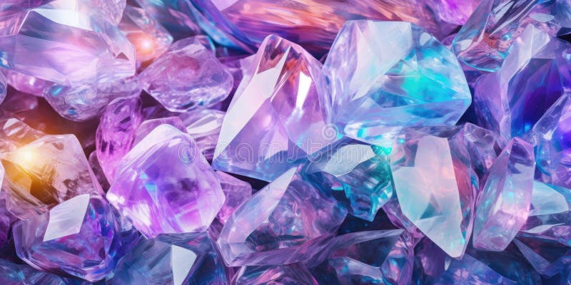 Rainbow Crystal Isolated, Rainbow Gem, Generative Ai Illustration Stock Illustration ...