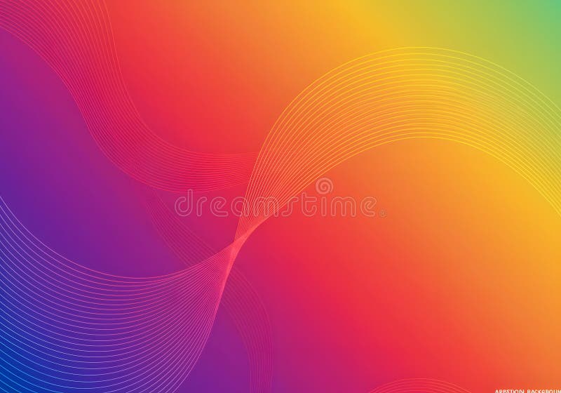 Abstract Rainbow Curves with Smooth Transitions Stock Illustration ...