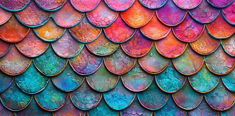 The Abstract Rainbow Fish Scale Pattern Can Also Be Termed Mermaid ...