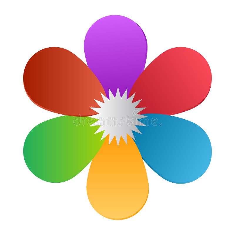 Abstract Rainbow Flower Vector Illustration Stock Vector - Illustration ...