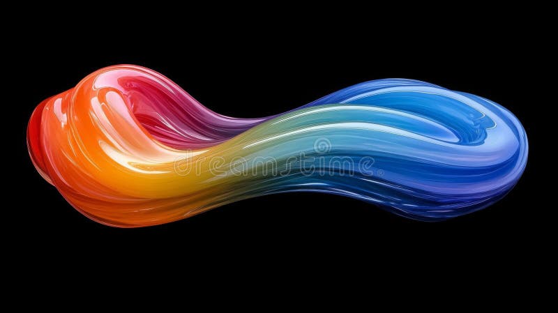 Abstract Rainbow Fluid Swirl Design Stock Illustration - Illustration ...