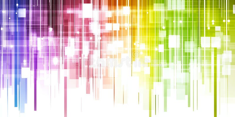 Abstract Rainbow Geometric Design Colorful Grid Tech Background Stock ...