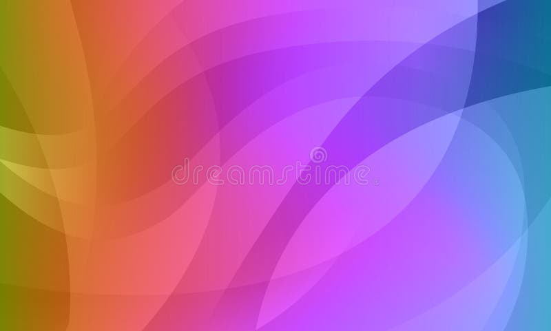 Abstract Rainbow Flowing Wavy Lines Rounded Frame Stock Illustration ...
