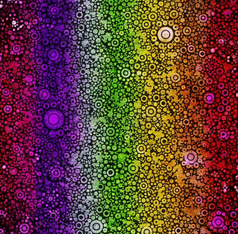Abstract Rainbow Grunge Circle Pattern Stock Illustration ...
