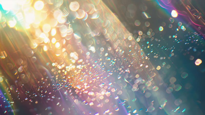 Abstract Rainbow Light through Water Drops Stock Illustration ...