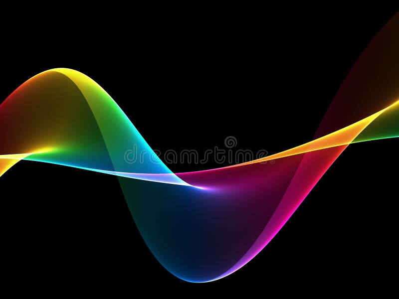 Abstract Rainbow Light Wave Futuristic Background Stock Illustration ...