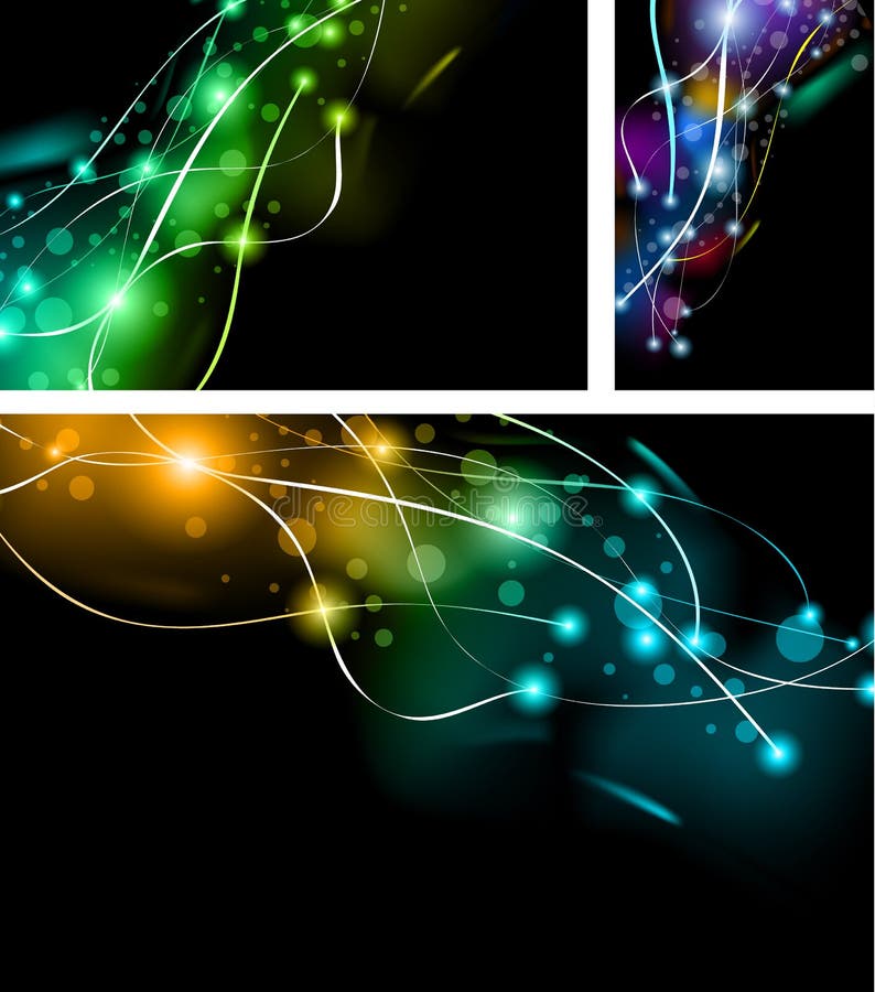 Abstract LIghts and Sparkles with Rainbow Colours Stock Vector ...