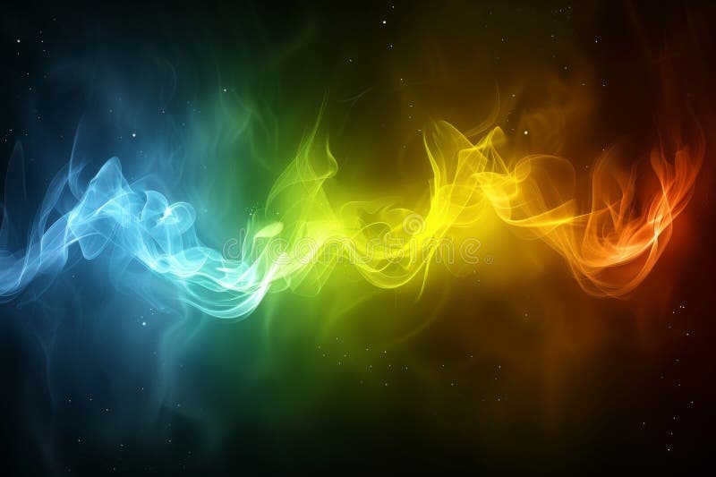 Abstract Rainbow Lights Digital Art Background for Stunning and ...