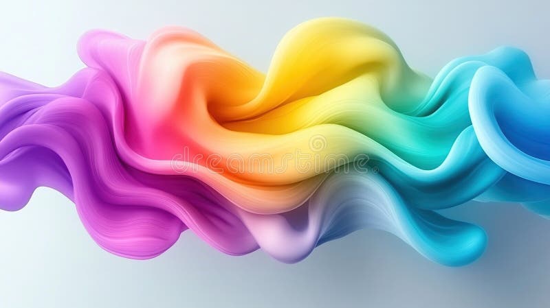 Abstract Rainbow Liquid Flow Stock Photo - Image of dynamic, wave ...