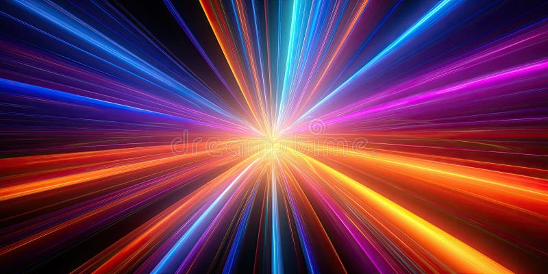Abstract Rainbow Multicolor Background, Iridescent Spectrum Rays on ...