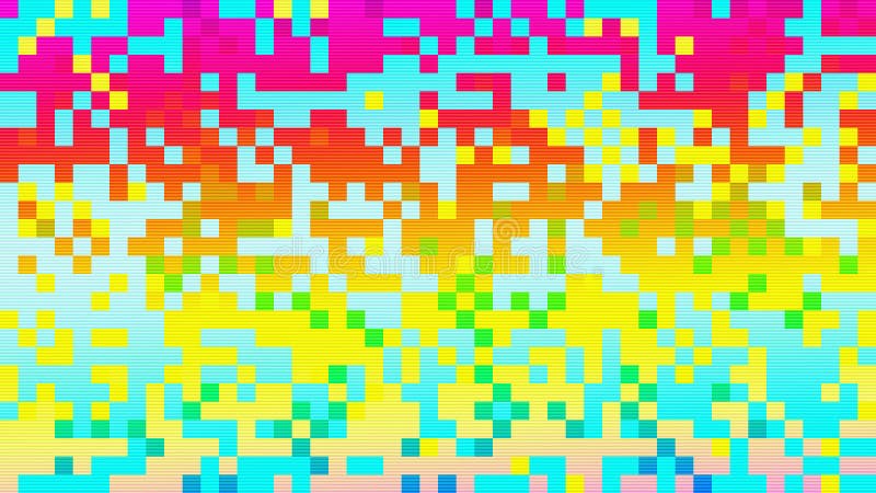 Abstract Rainbow Noise Square Pixel Texture Video Screen Tv Pattern ...