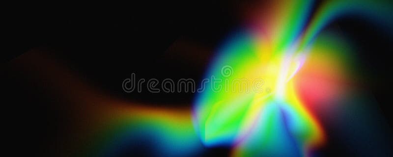 The Dynamic Rainbow Abstract on Black for Copy Space Stock Illustration ...