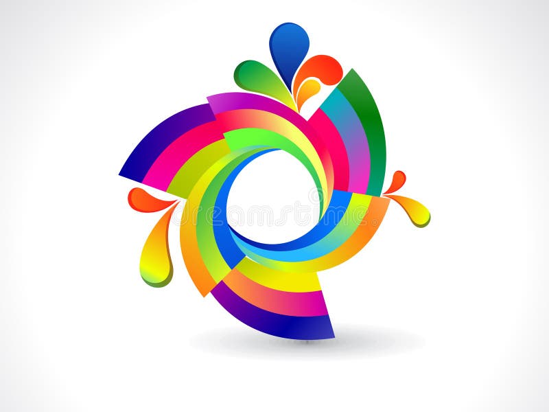 Abstract Rainbow Floral Circle Stock Vector - Illustration of ...