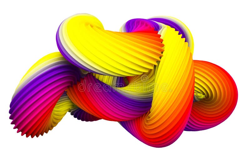 Abstract Rainbow Shape. 3d Illustration, 3d Rendering Stock ...