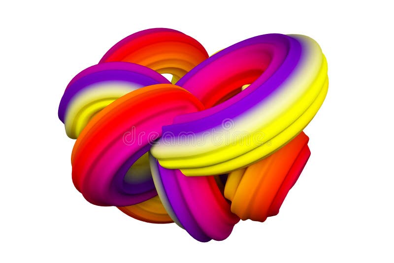 Abstract Rainbow Shape. 3d Illustration, 3d Rendering Stock ...