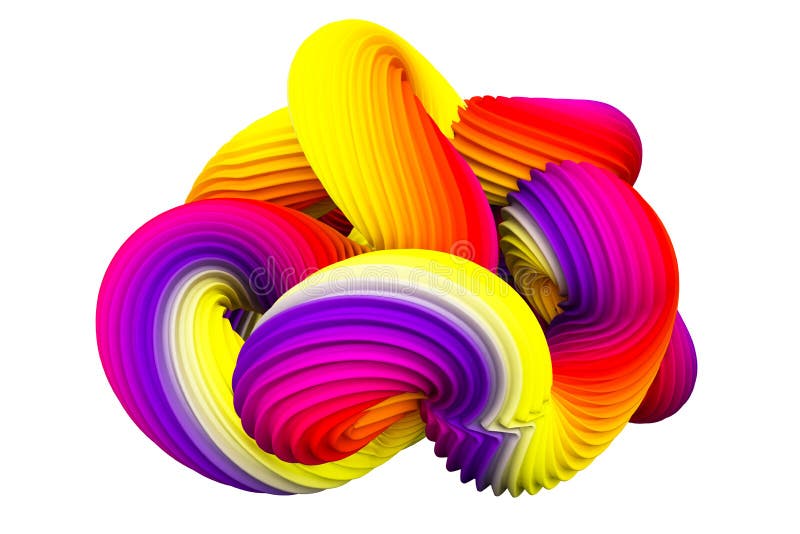 Abstract Rainbow Shape. 3d Illustration, 3d Rendering Stock ...