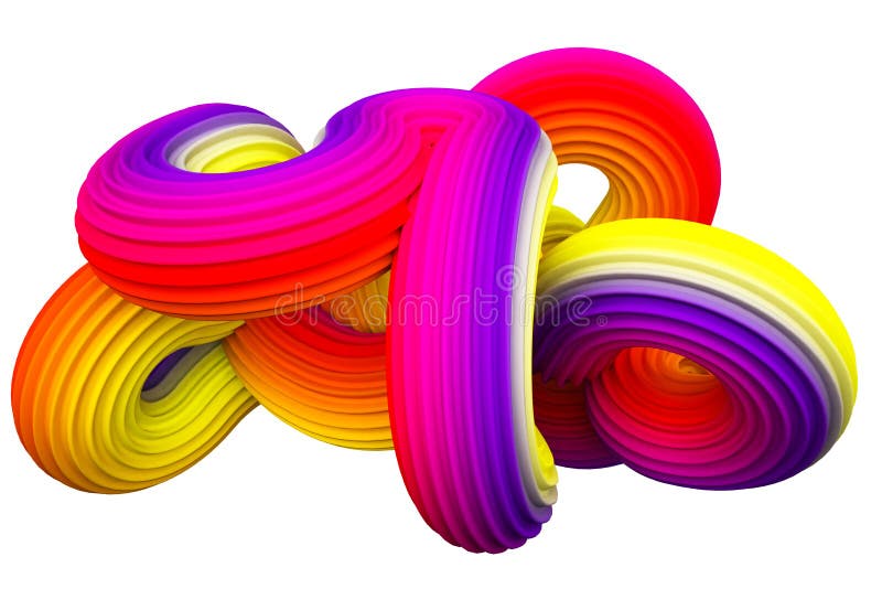 Abstract Rainbow Shape. 3d Illustration, 3d Rendering Stock ...