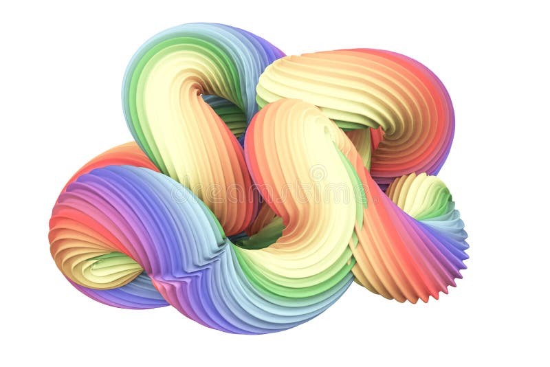 Abstract Rainbow Shape. 3d Illustration, 3d Rendering Stock ...