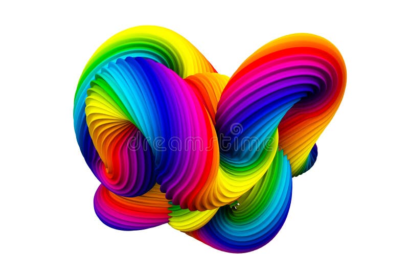 Abstract Rainbow Shape. 3d Illustration, 3d Rendering Stock ...