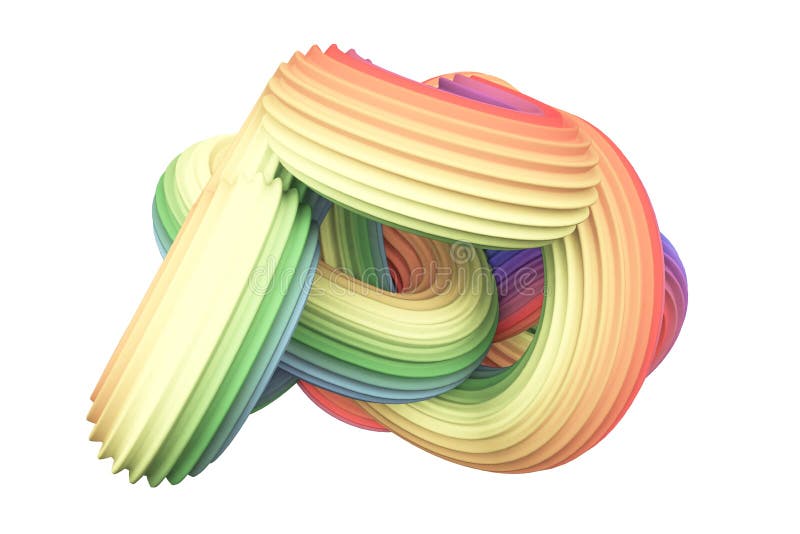 Abstract Rainbow Shape. 3d Illustration, 3d Rendering Stock ...