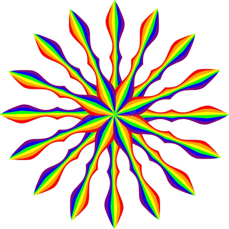 Abstract Rainbow Shape Pattern. Decorative Ornament Design Stock Vector ...