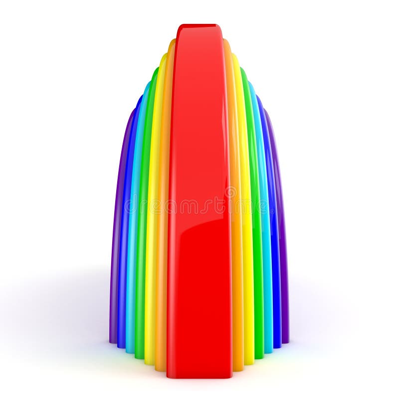 Rainbow. Side view stock illustration. Illustration of color - 66802361
