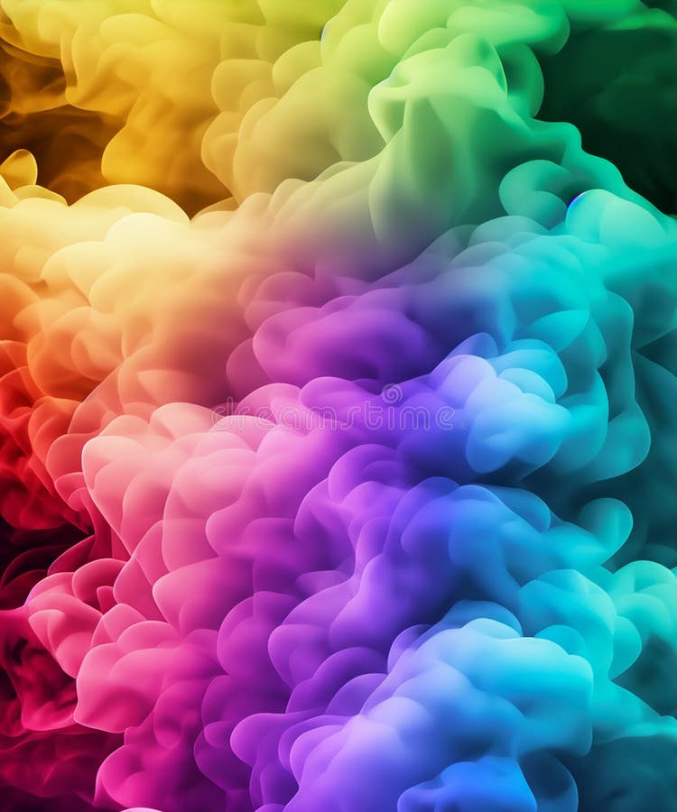 Abstract Rainbow Smoke Texture. Steam, Cloud Realistic Texture Stock ...