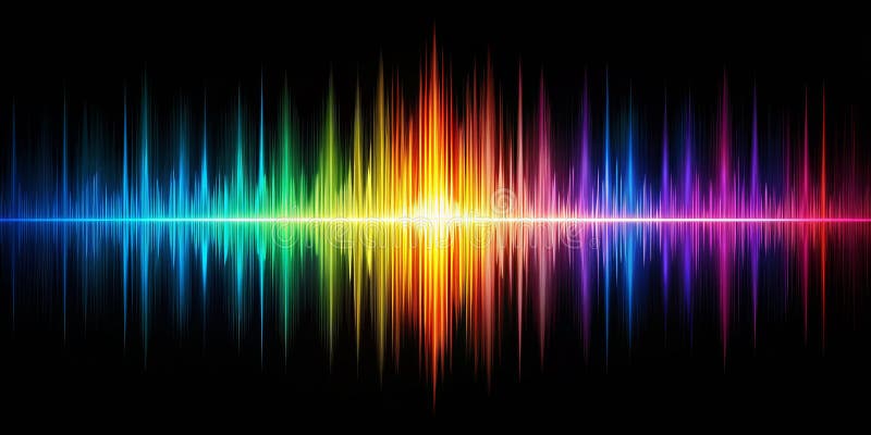Abstract Rainbow Sound Wave - Digital Art - Vibrant Colors - Audio ...