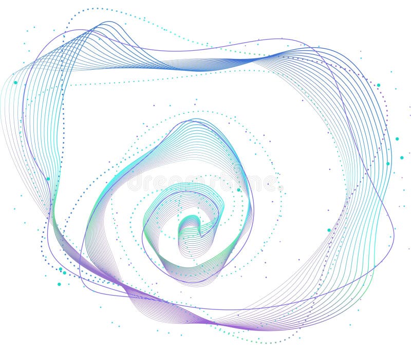 Abstract Rainbow Spiral Wave on White Background for Web Design ...