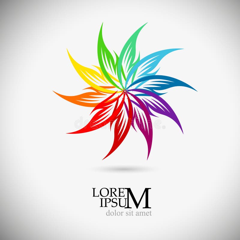 Abstract Rainbow Star. Logo Object. Hand Drawing Stock Illustration ...